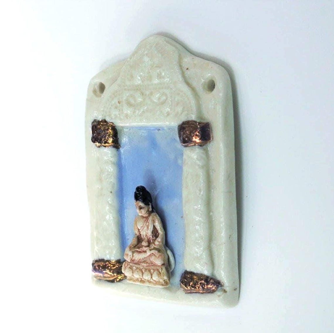 Ceramic Buddha Altar Tiniest Sky Blue Personal Temple Altar - Etsy