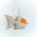 Gold Fish Orange and White Home Decor Ceramic Ornament Sculpture Animal ...