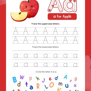 My First Letters Printable Workbook | A-Z Letter Tracing & Coloring ...