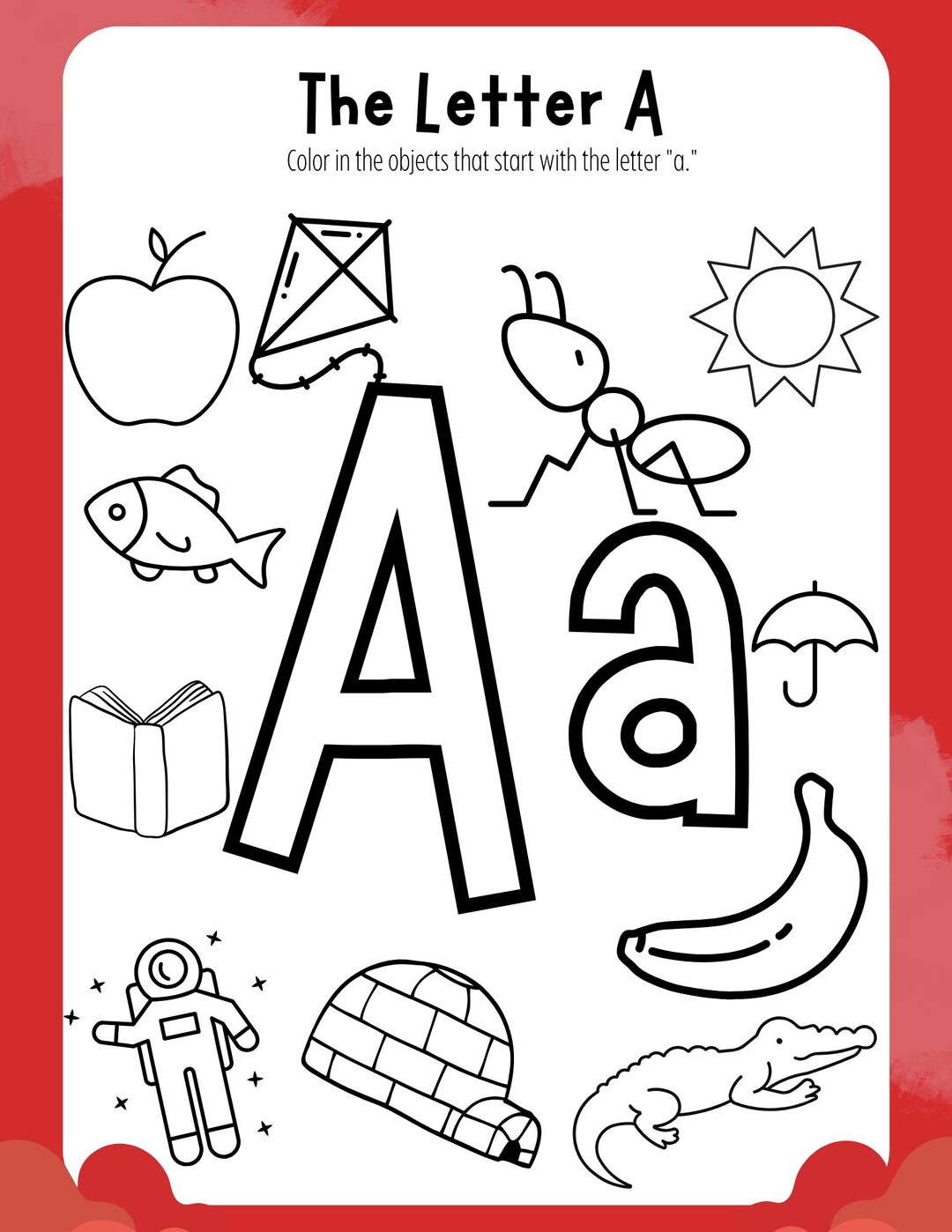 My First Letters Printable Workbook | A-Z Letter Tracing & Coloring ...