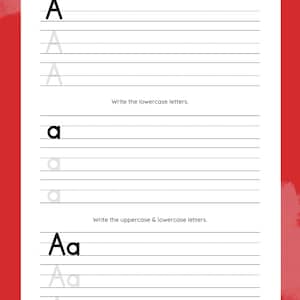 My First Letters Printable Workbook | A-Z Letter Tracing & Coloring ...