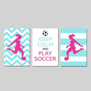 Soccer Decor for Girls Soccer Wall Art Soccer Room Decor Girls - Etsy