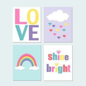 Rainbow Room Decor, Rainbow Bedroom Decor, Rainbow Wall Art, Rainbow ...