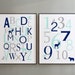 Woodland Nursery Art Woodland Alphabet and Numbers Set of Two Prints or ...