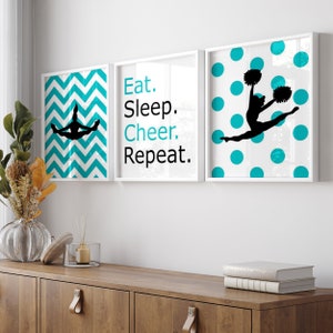 Cheer Prints, Cheerleading Prints, Cheerleader Decor, Sports Girl Room ...