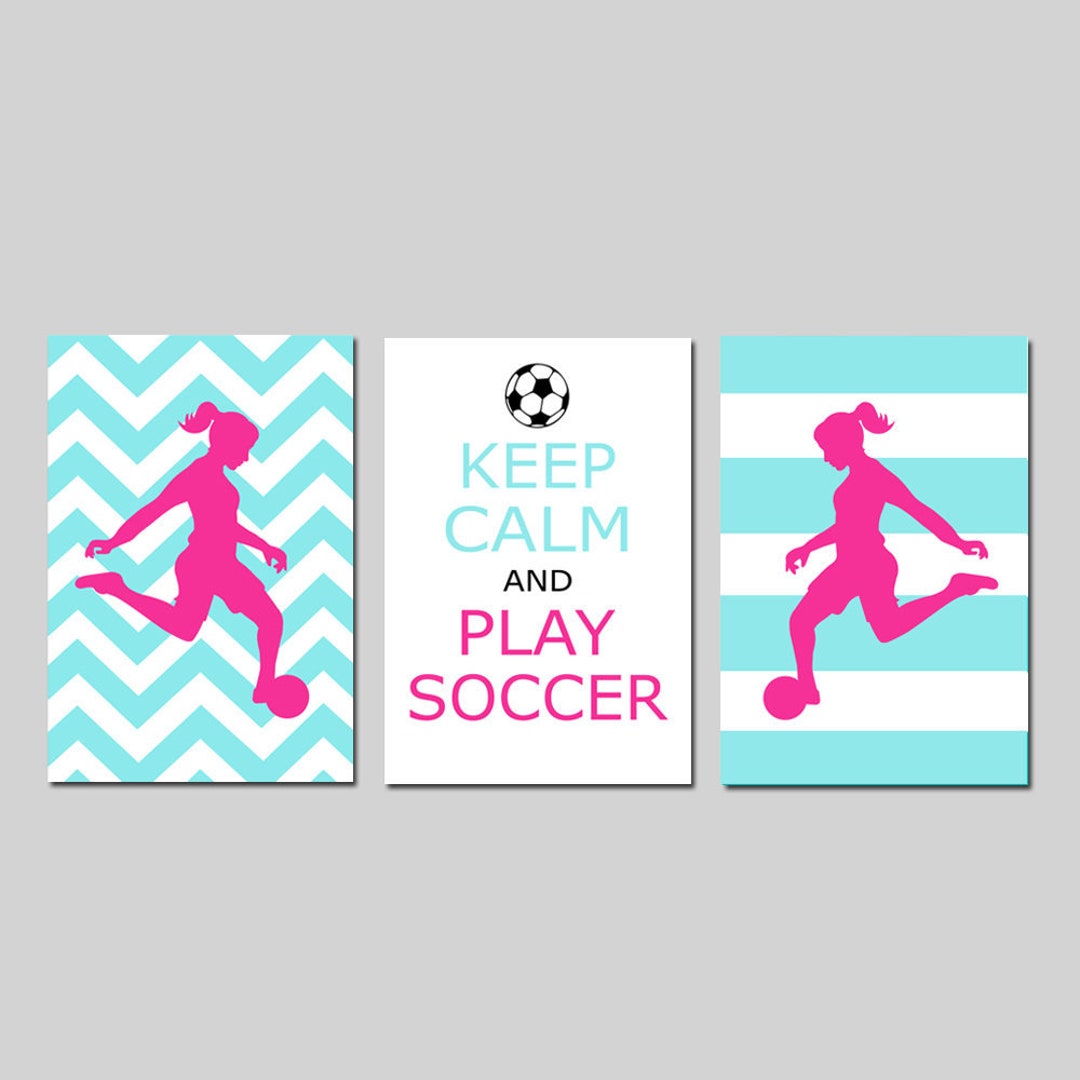 Soccer Decor for Girls Soccer Wall Art Soccer Room Decor Girls - Etsy