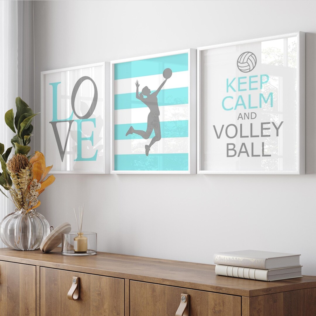 Girls Volleyball Decor, Girls Volleyball Wall Art, Volleyball Gift ...