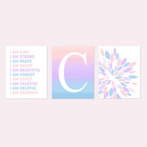 Tween Bedroom Decor, Personalized Positive Affirmations for Girls Room ...