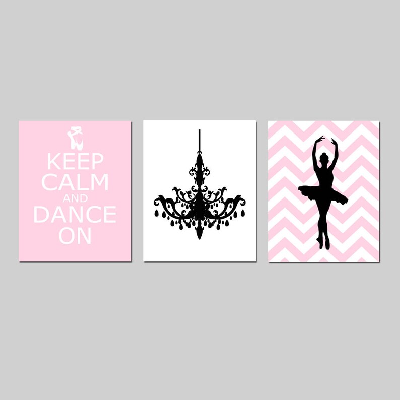 Ballet Decor, Ballerina Wall Art, Girls Bedroom Decor Dance Theme, Set ...