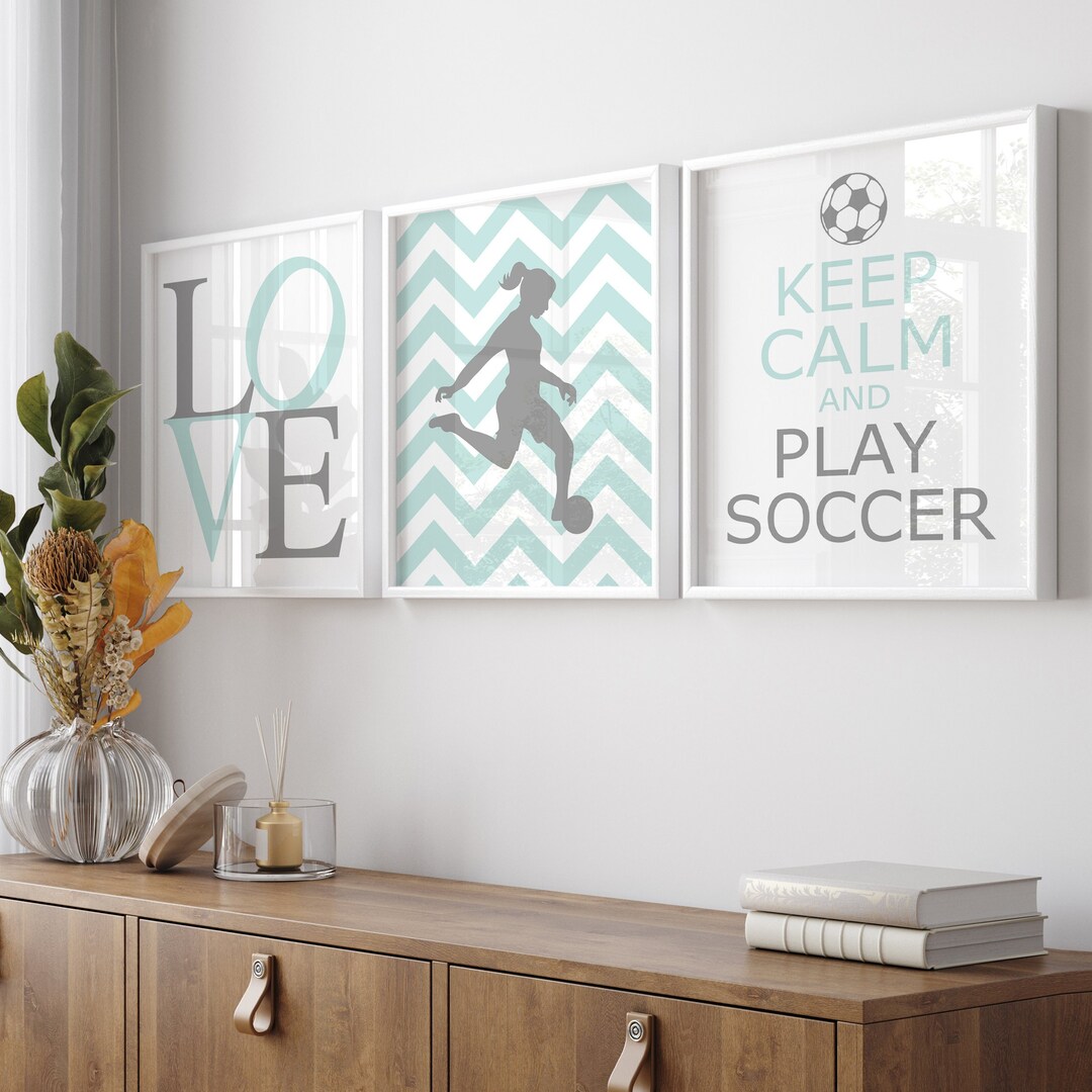 Girl Soccer Decor Girl Soccer Gifts Girl Soccer Art Soccer Room Decor ...