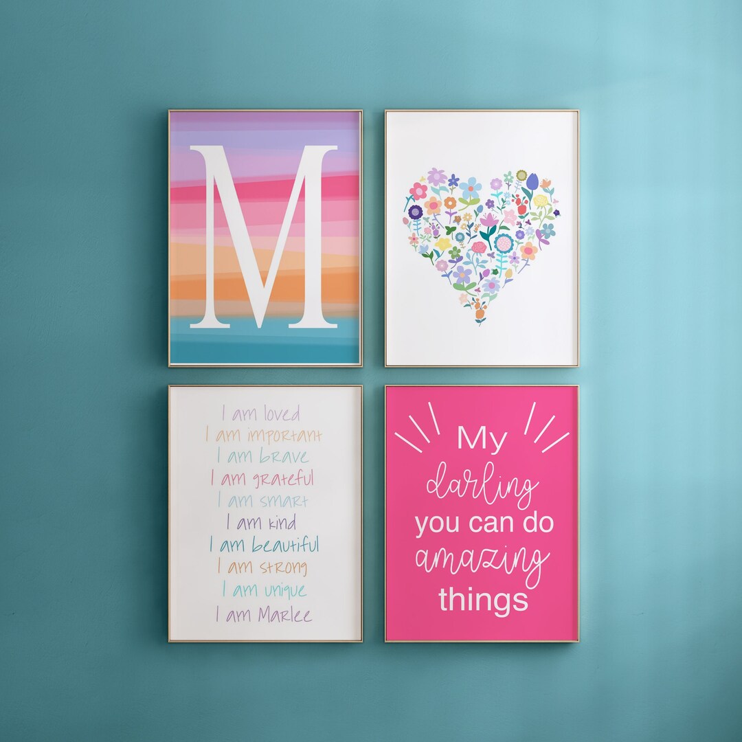 Girl Bedroom Wall Decor, Positive Affirmations for Girls, Tween Girl ...