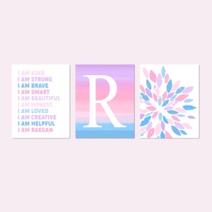 Tween Bedroom Decor, Personalized Positive Affirmations for Girls Room ...