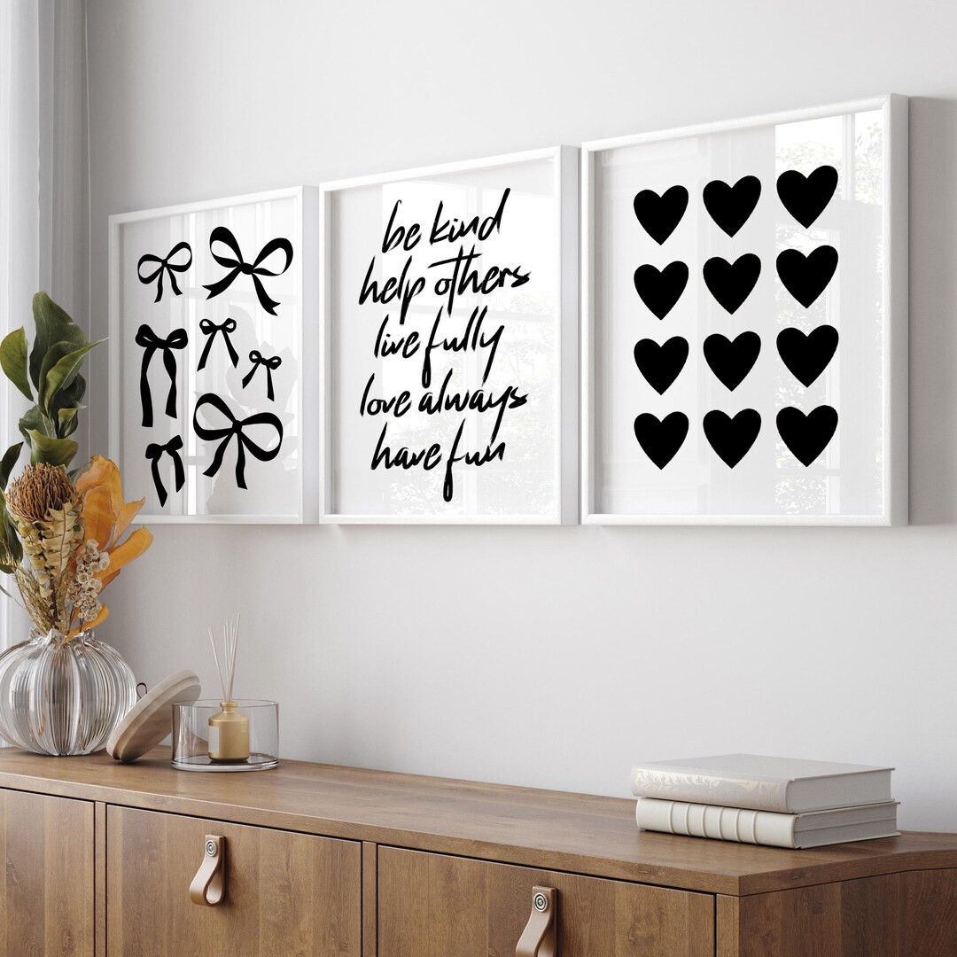 Teen Girl Room Decor Black and White, Coquette Room Decor Teen ...
