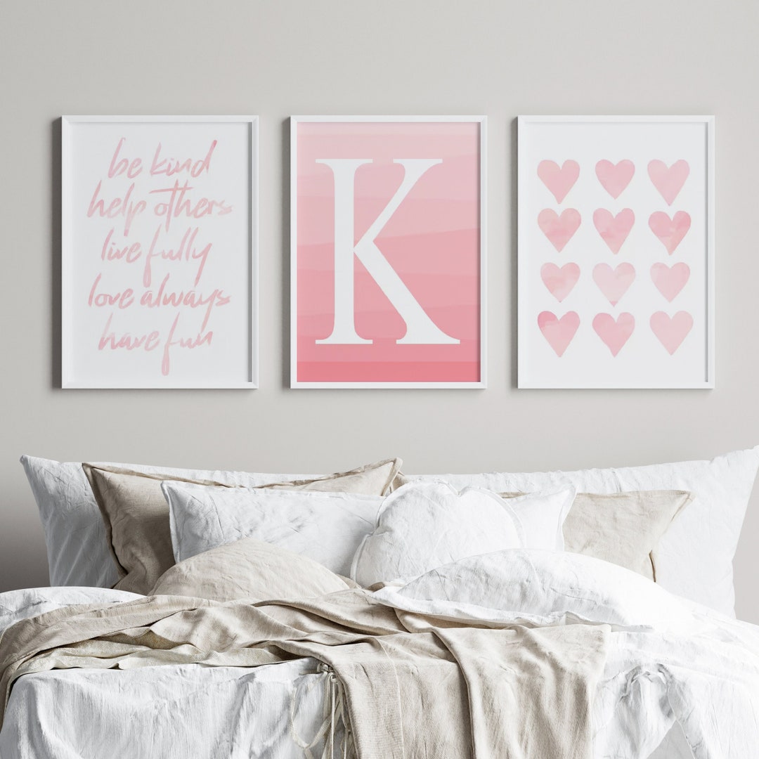 Tween Girl Wall Decor Pink, Positive Quotes for Girls Room Decor Peach ...