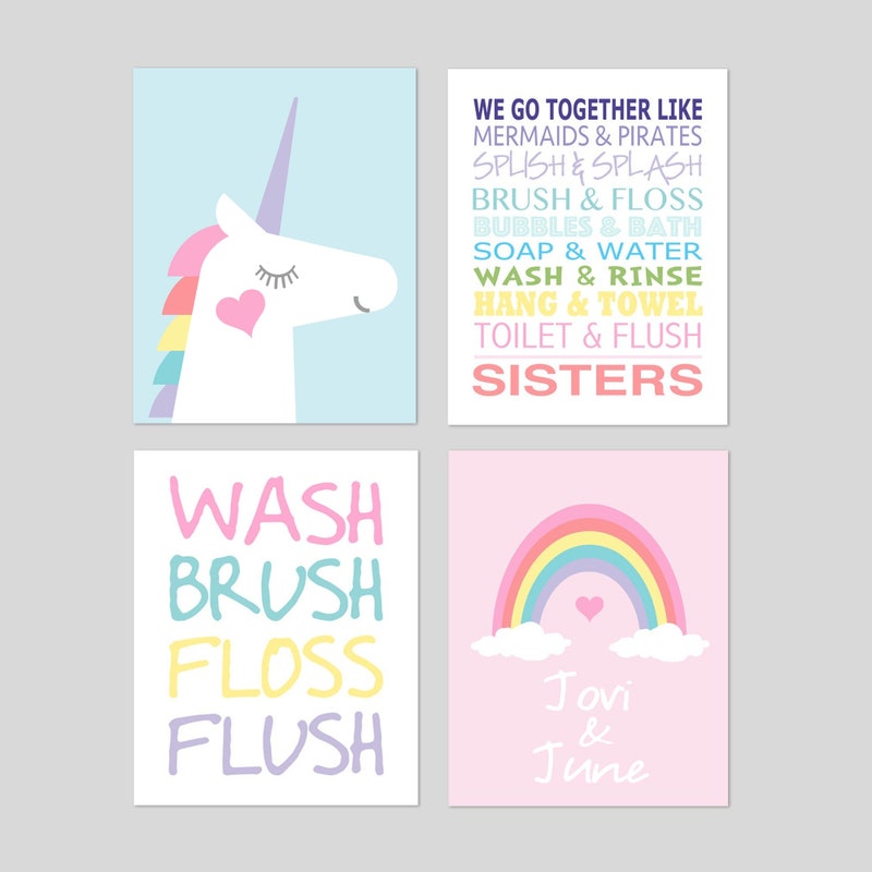 Girls Bathroom Decor - Etsy
