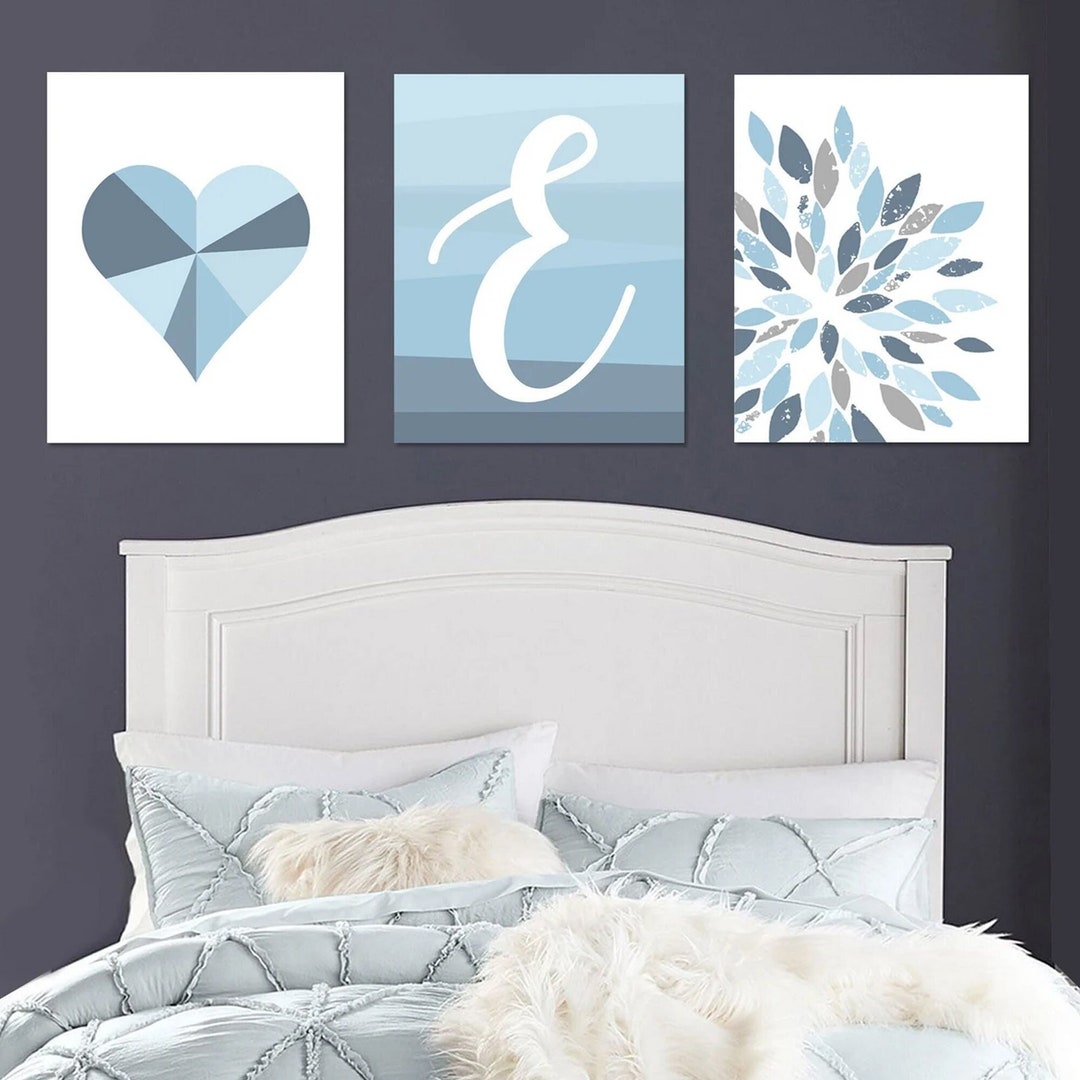 Teenage Girl Wall Art Teen Girl Bedroom Decor Blue Tween - Etsy