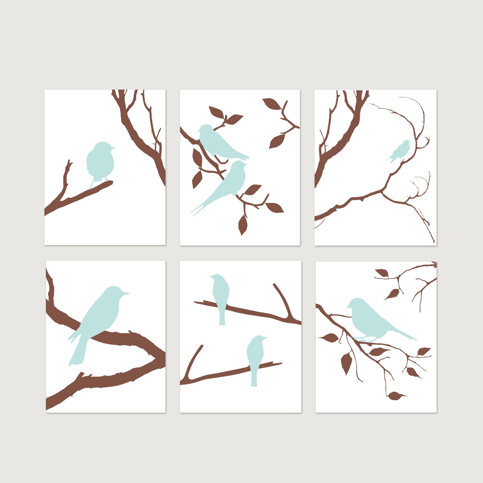 Bird Wall Art Set of 6 Bird Prints or Bird Canvas Art Bird - Etsy