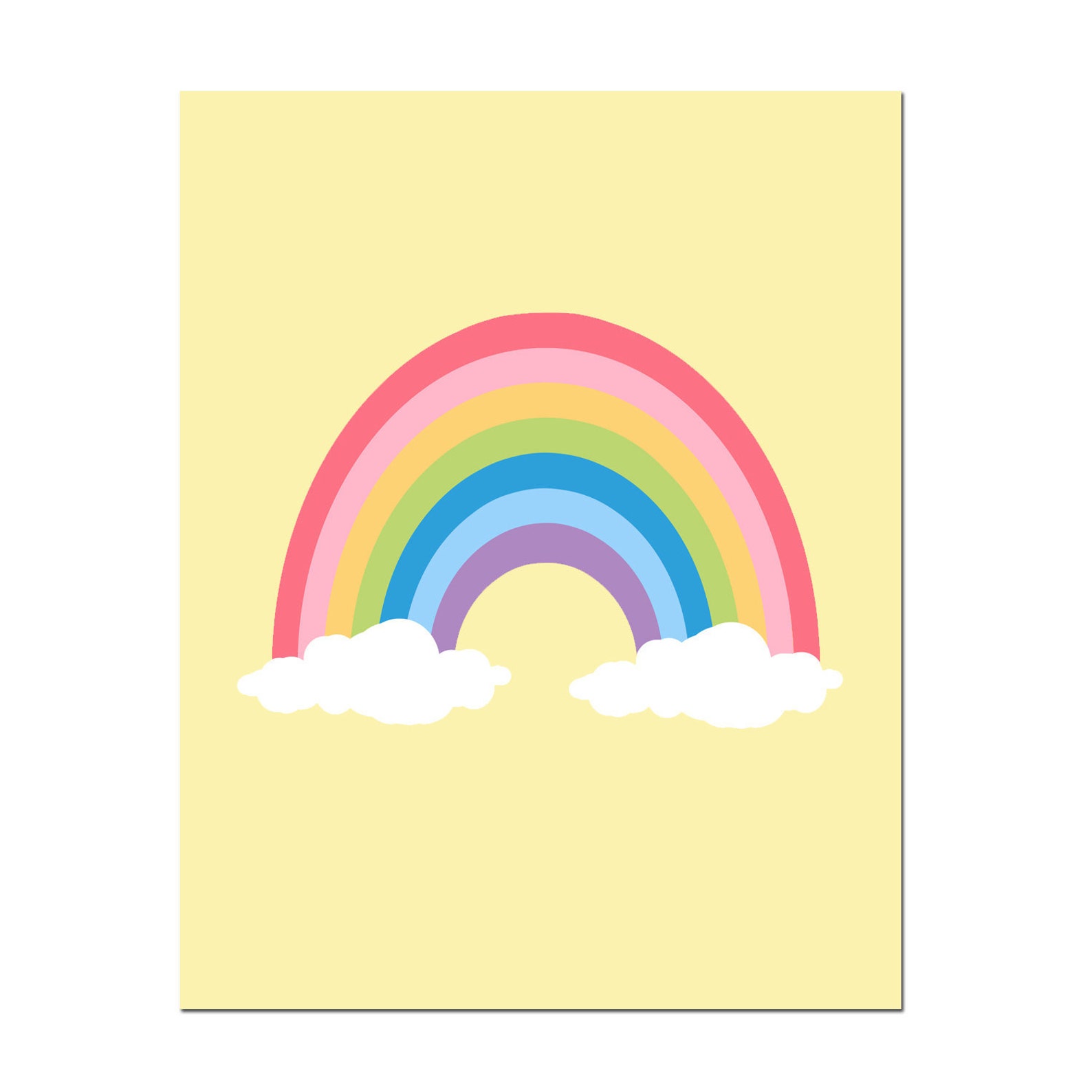 Rainbow Print or Rainbow Canvas Rainbow Art Rainbow Decor - Etsy