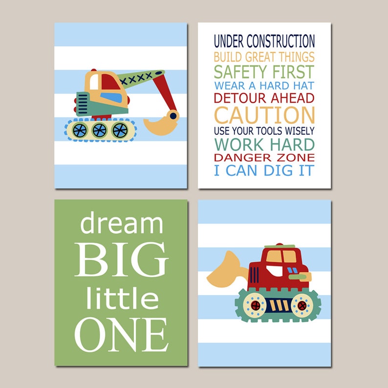 Construction Prints Construction Decor Construction Wall Art - Etsy