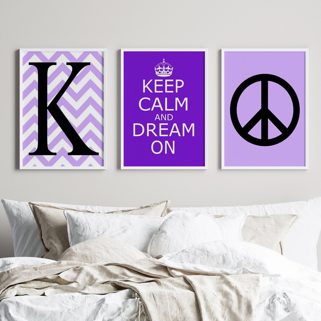Girl Bedroom Decorations, Peace Sign Art, Tween Wall Art, Girl Room ...