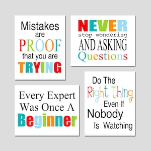 Classroom Decor, Inspirational Quotes for Classroom Art, Homeschool ...