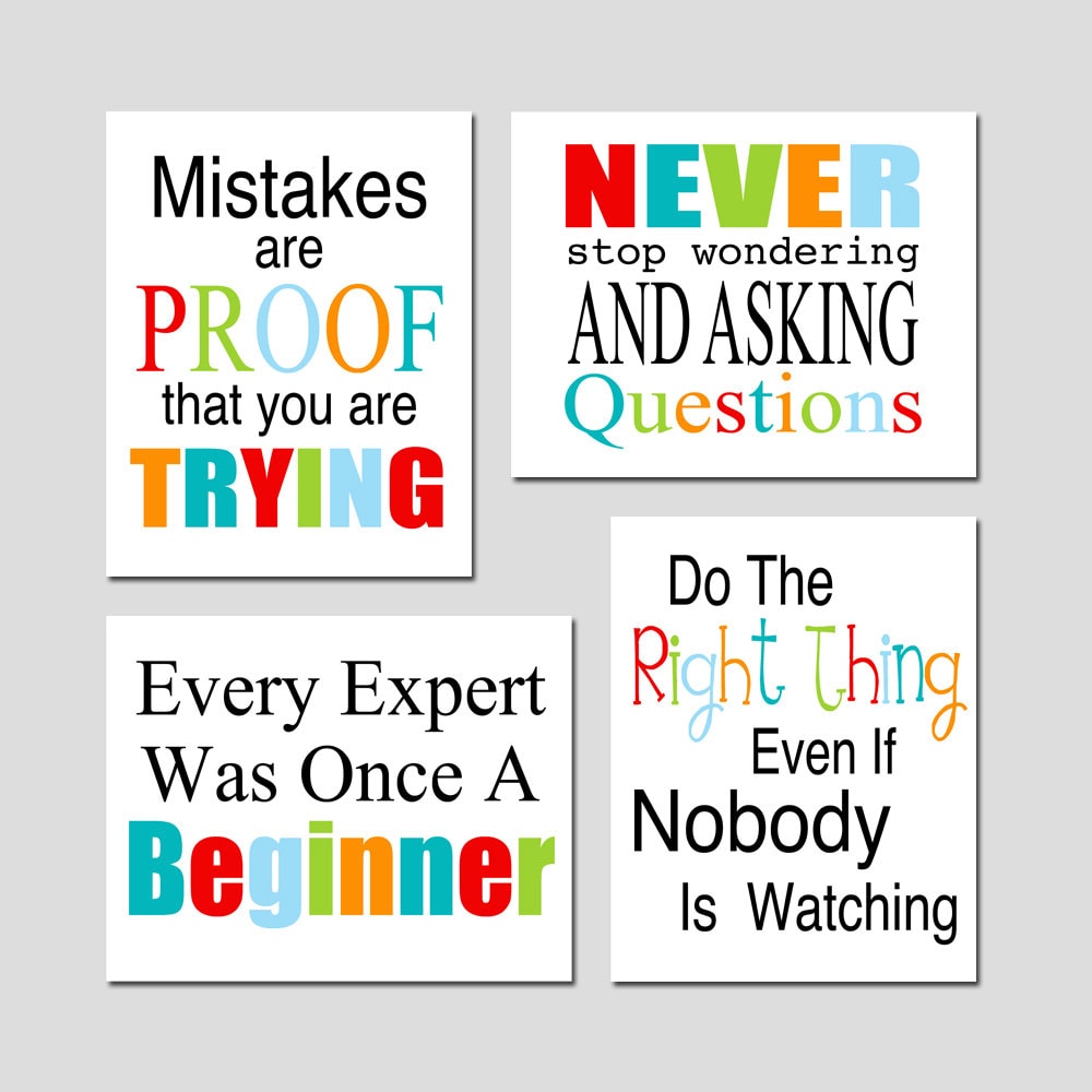 Classroom Decor, Inspirational Quotes for Classroom Art, Homeschool ...