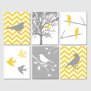 Bird Wall Art Bird Decor Bird Artwork Chevron Bird Wall Art - Etsy