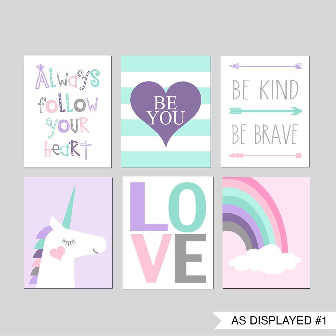 Unicorn Girls Room Decor Unicorn Wall Art, Unicorn Bedroom Decor for ...