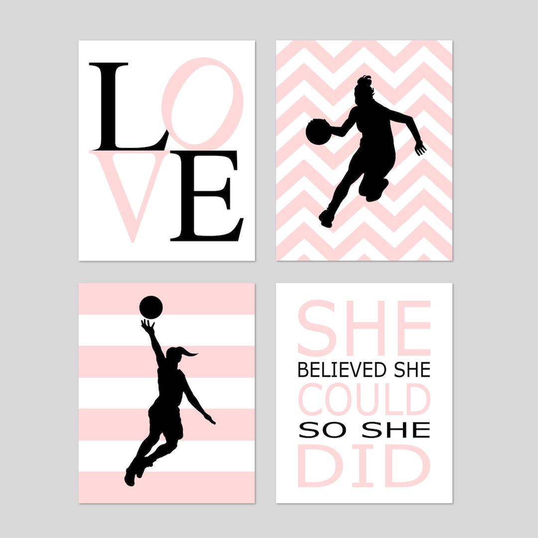 Girls Basketball Wall Art, Girls Basketball Decor, Girls Sports Decor ...