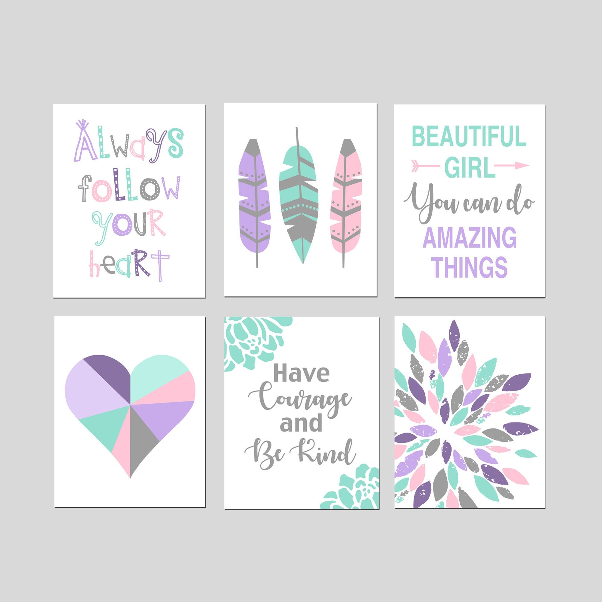 Girls Inspirational Wall Art Tween Girl Room Decor Teen Girl | Etsy