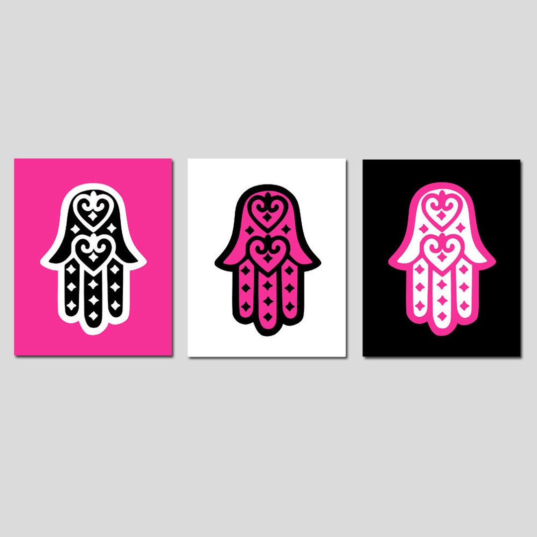 Hamsa Wall Art Hamsa Art Set of Three Hamsa Hand Prints or - Etsy