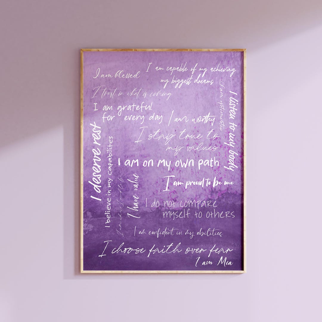 Affirmations for Teen Girl Room Decor, Aesthetic Room Decor for Teens ...