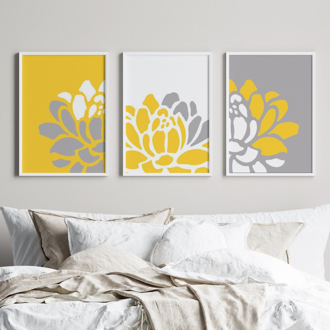 Floral Trio - Set of Three Prints or Canvas - Modern Nursery Art or ...