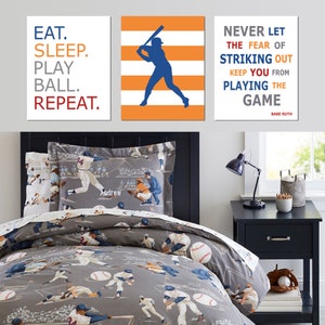 Baseball Decor for Boys Room Baseball Wall Art Baseball Art - Etsy