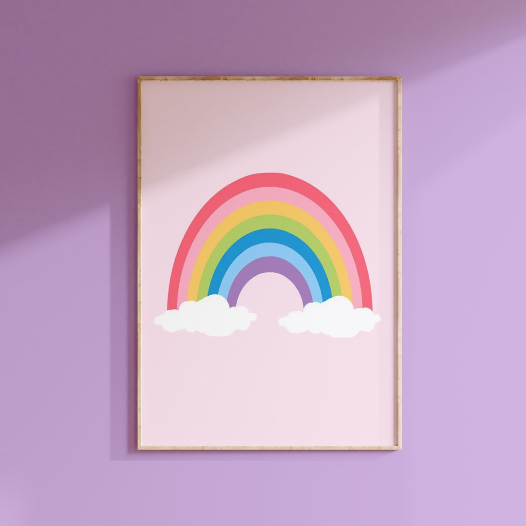 Rainbow Print or Rainbow Canvas, Rainbow Art, Rainbow Decor, Rainbow ...
