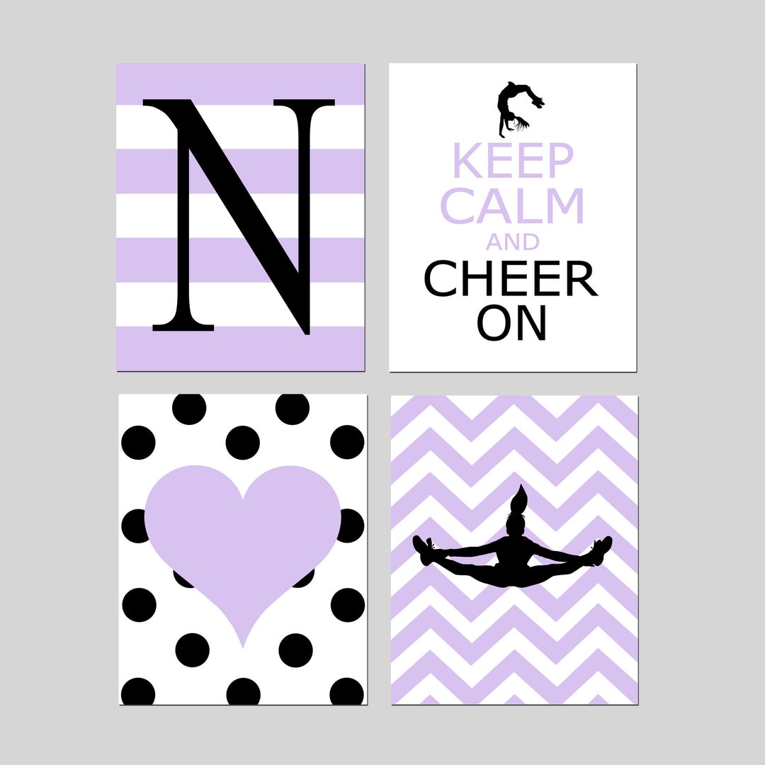 Cheerleading Room Decor, Purple Cheerleader Decor, Cheer Bedroom Decor ...