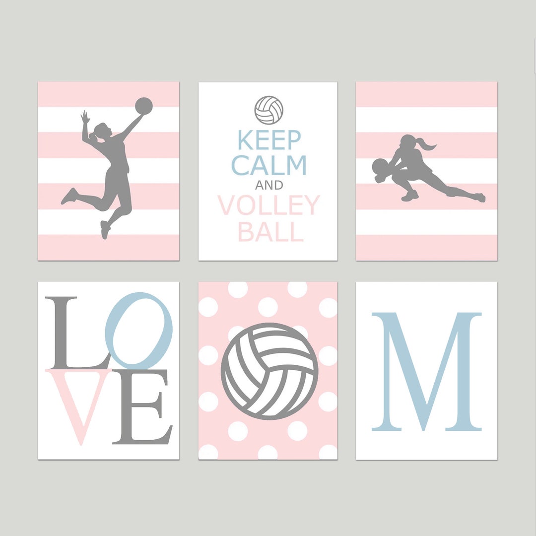 Girls Volleyball Decor, Girls Volleyball Wall Art, Volleyball Room ...