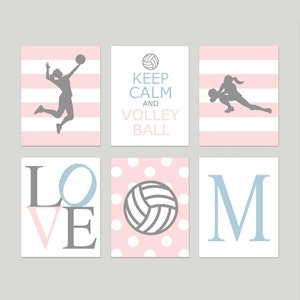 Girls Volleyball Decor, Girls Volleyball Wall Art, Volleyball Room ...