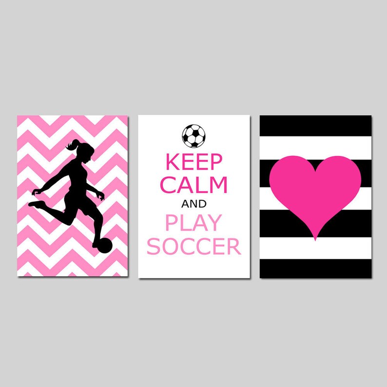 Soccer Wall Art Soccer Room Decor Girl Soccer Art Girls Soccer - Etsy
