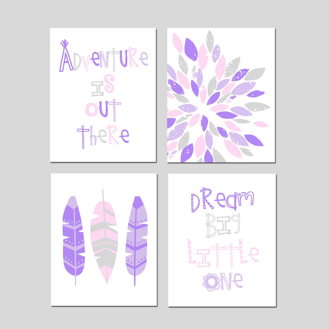 Girls Bedroom Wall Decor, Girl Bedroom Decor Pink Purple Room Decor ...