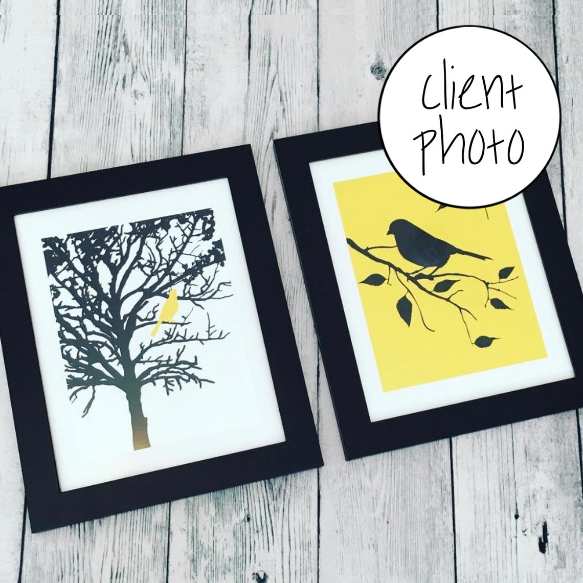 Bird and Tree Art Bird Wall Art Set of Two Bird Prints Bird | Etsy