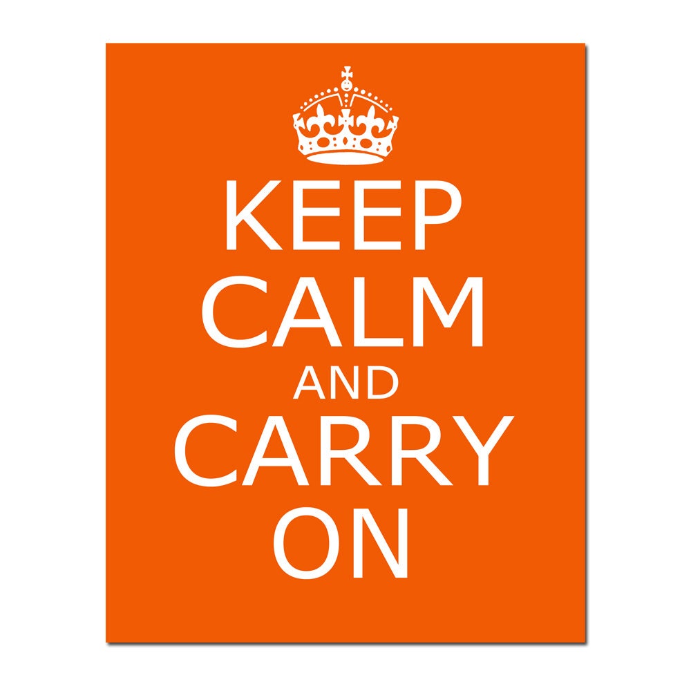 Keep Calm and Carry on 8x10 Inspirational Quote Print - Etsy