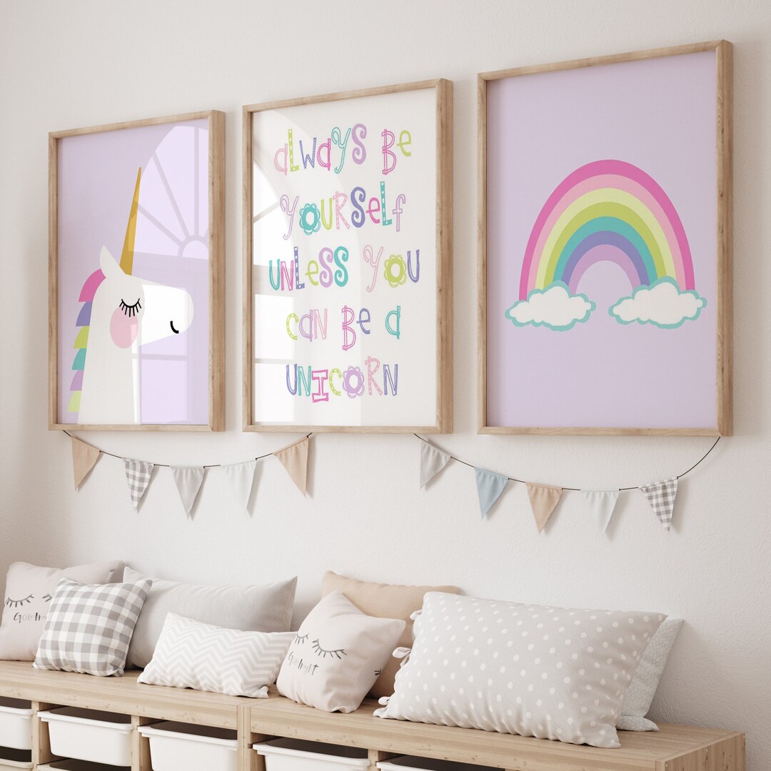 Unicorn Room Decor for Girls - Unicorn Wall Art - Unicorn Decor ...
