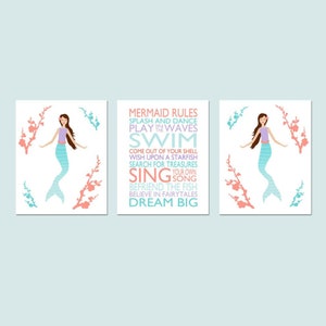 Mermaid Room Decor Mermaid Decor Mermaid Art Mermaid Rules Mermaid ...