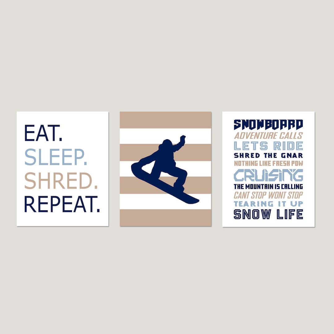 Snowboarding Art for Teen Boy Room Decor, Snowboarding Poster ...