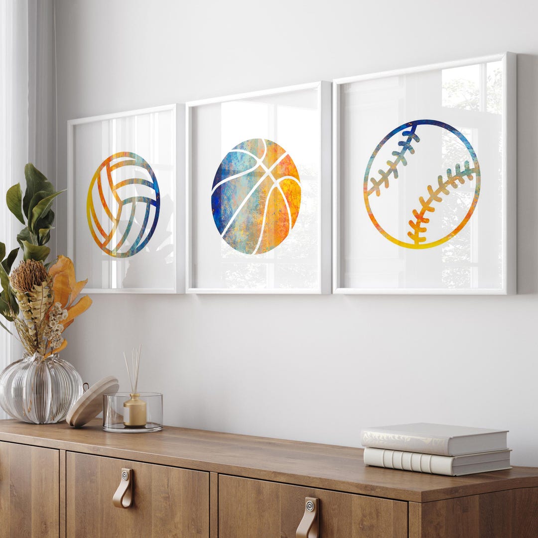 Girls Sports Bedroom Decor, Sports Prints for Teen Room Decor, Athletic ...