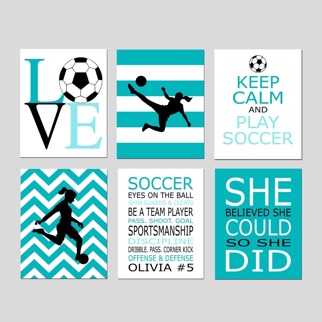 Girls Soccer Gifts, Girls Soccer Wall Art, Girls Soccer Pictures, Girls ...