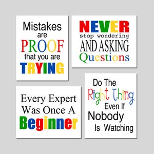 Classroom Decor, Inspirational Quotes for Classroom Art, Homeschool ...