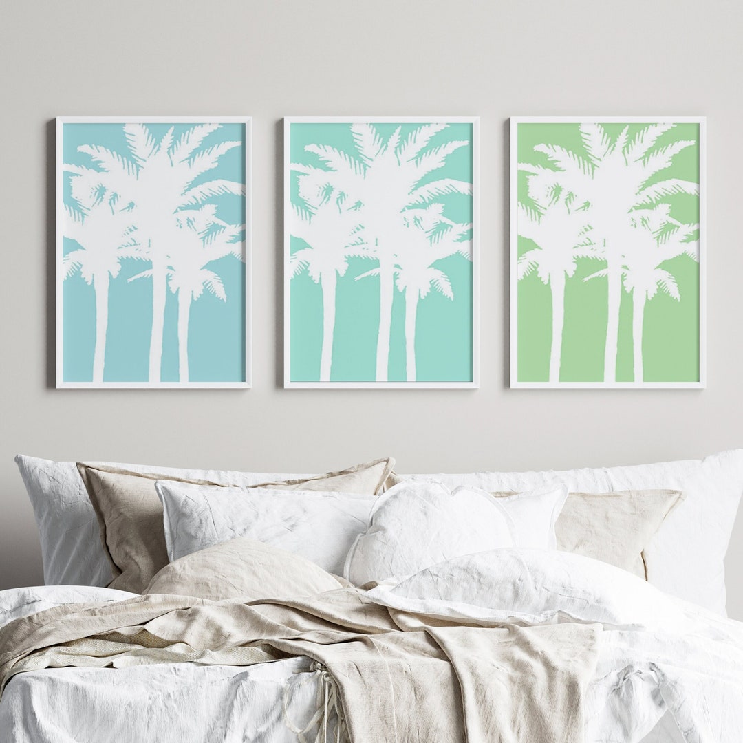 Modern Palm Tree Prints, Palm Tree Canvas Art, Palm Tree Wall Art, Palm ...