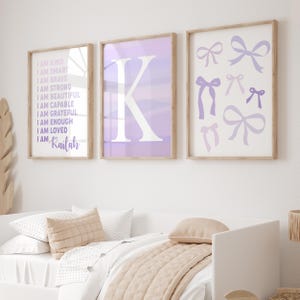 Purple Coquette Room Decor Prints, Positive Affirmations for Girls Room ...
